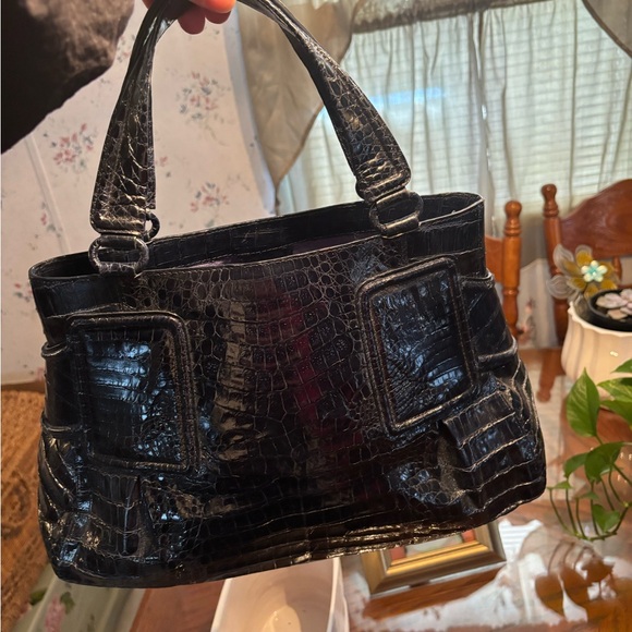 Nancy Gonzalez | Bags | Nancy Gonzalez Black Crocodile Shoulder Bag ...